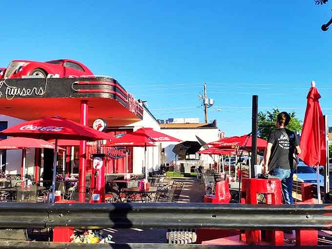 Cruiser's Route 66 Cafe serves classic American comfort food in a setting that celebrates the Mother Road's glory days.