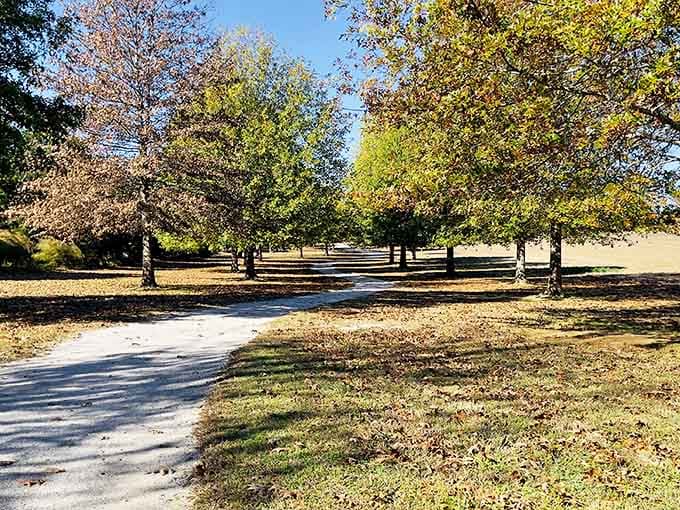 Peaceful pathways invite leisurely strolls where your biggest decision is which direction to wander.