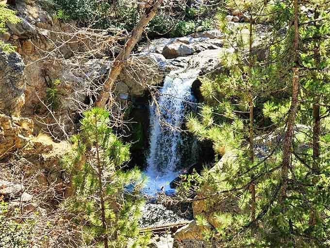 Some waterfalls whisper, but Boulder Creek Falls speaks loud enough to drown out your everyday worries completely.