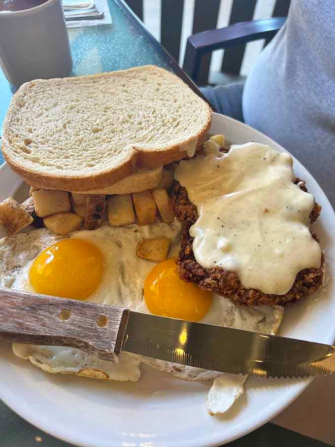 Country fried steak smothered in gravy proves that some traditions exist because they're absolutely perfect as is.