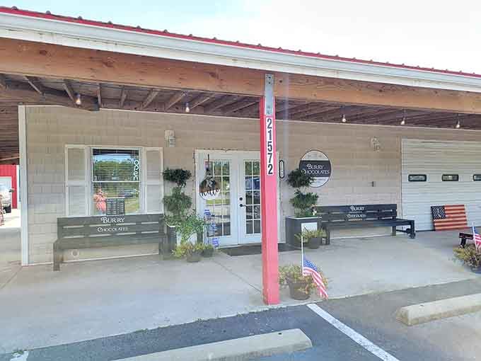 Simple storefront charm meets serious chocolate craftsmanship&mdash;sometimes the best things come in understated packages.