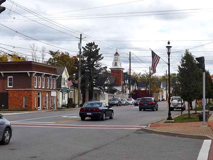 That church steeple rising above the trees has been guiding people home for generations.