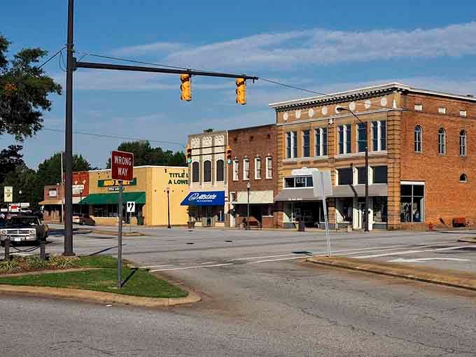 Historic storefronts line up like old friends waiting to share secrets about the good old days over sweet tea.