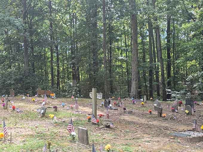Peaceful forest graves honor the faithful hunting companions who lived for the thrill of the chase.