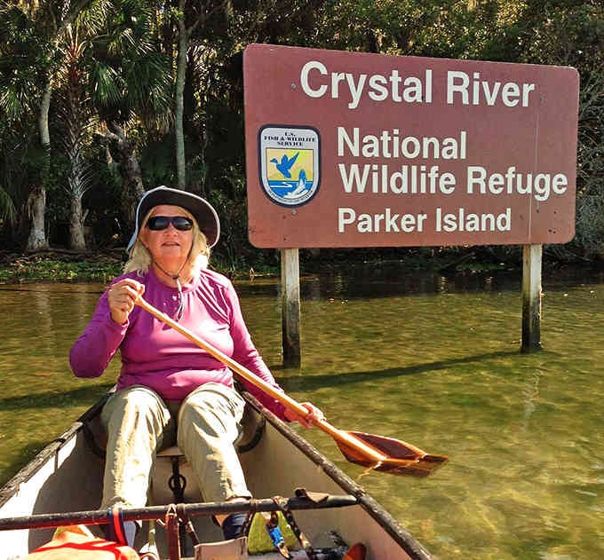 Ready for a paddle through manatee territory, this adventurer knows the best wildlife encounters require patience and respect.