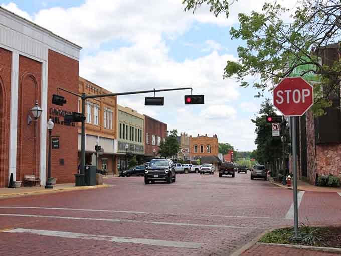 Nacogdoches' tree-lined streets create a canopy of green where history and nature shake hands and agree to coexist beautifully.