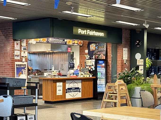 Tucked inside a marketplace, this compact counter proves great fish and chips don't need much space to shine.