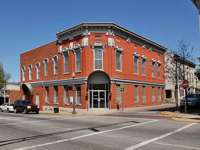 That bold orange facade commands attention like a perfectly seasoned dish that doesn't apologize for its flavor.