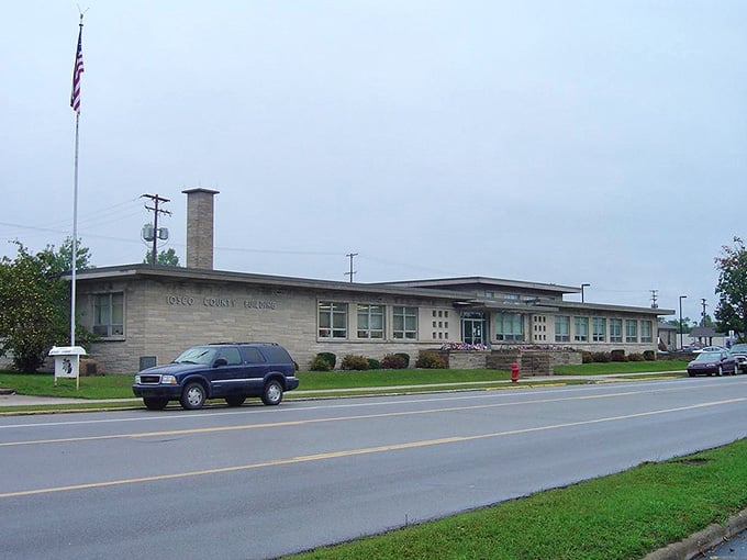 Mid-century modern civic design meets practical function in buildings that serve their communities with quiet, understated efficiency.
