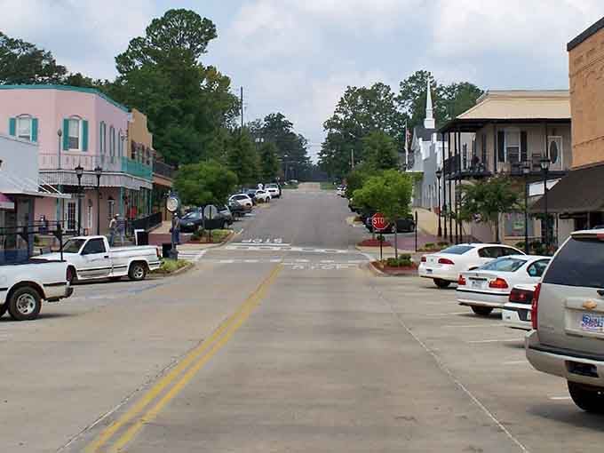That gentle hill leads your eye through town, creating natural beauty without requiring a single hiking boot.
