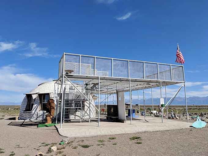 This observation platform offers sky-watchers a dedicated spot to search for unexplained phenomena in the vast valley below.