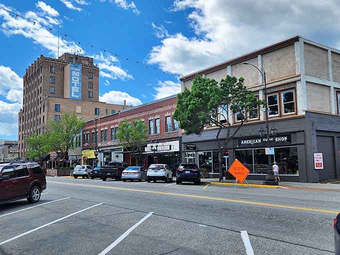 Tree-lined streets soften the urban landscape, creating shade and beauty that air conditioning just can't match on summer days.