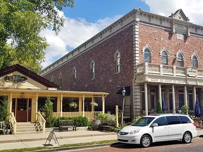 Zionsville's historic brick buildings blend seamlessly with modern touches, proving old and new can be best friends.