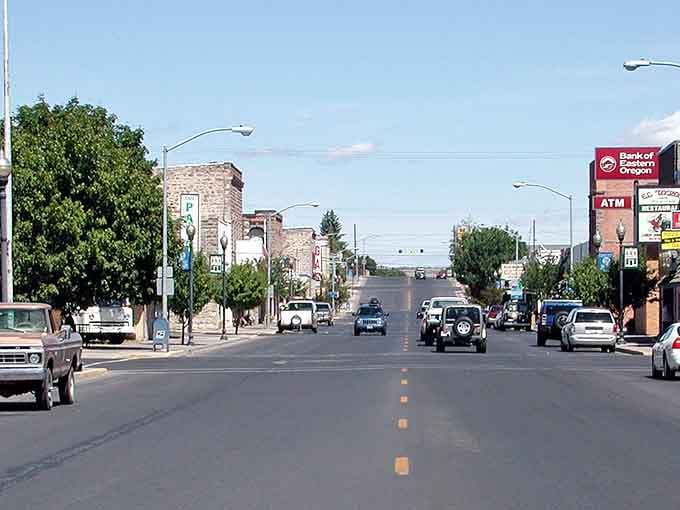 The classic brick storefronts of Oakland wear their history with dignified grace and authentic character.