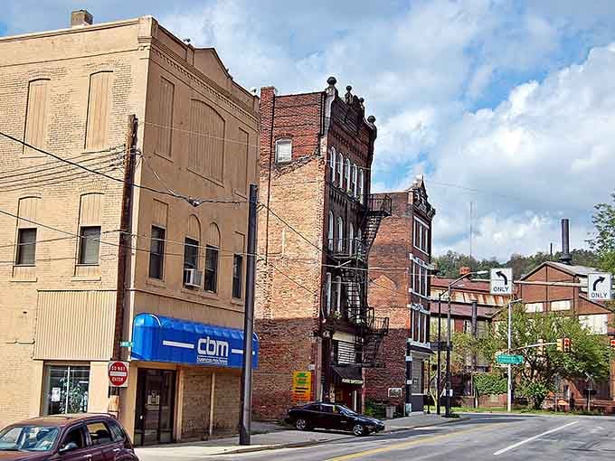 These weathered brick buildings have that authentic working-class character you can't fake, standing strong through decades of Pennsylvania weather and change.