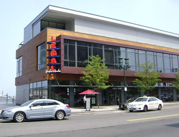 Modern architecture and waterfront positioning create the perfect setting for award-winning chowder that's become a regional legend itself.