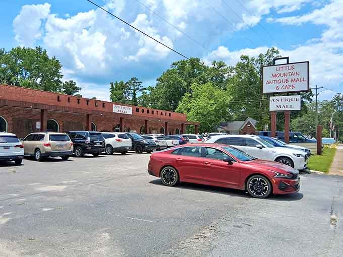 The antique mall's castle-like facade promises treasure hunting adventures for folks who appreciate the stories behind old things.