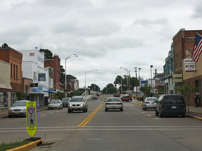 Flags wave proudly along quiet streets where patriotism and community spirit never went out of fashion or style.
