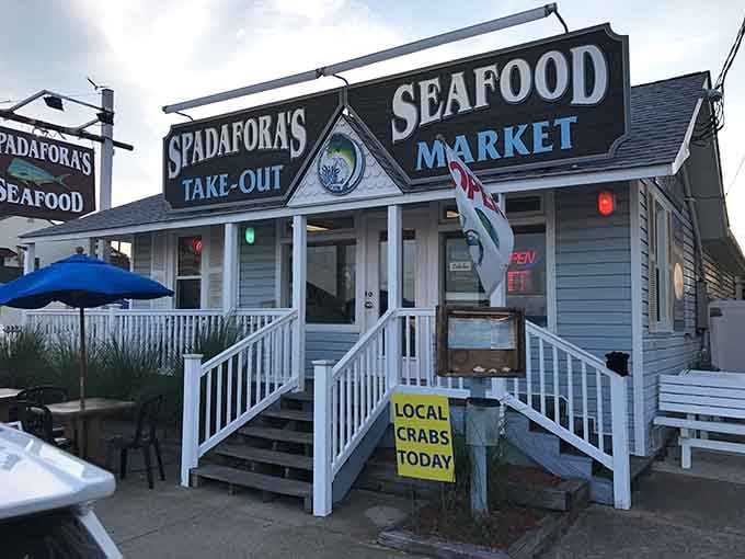 That "Local Crabs Today" sign says everything you need to know about this charming market's commitment to freshness.
