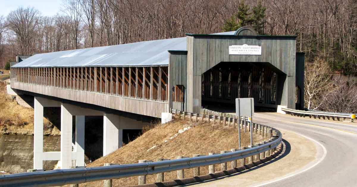 Person Cove Rd In Rocks Most People Don't Know About This Stunning Covered Bridge Hiding In Ohio