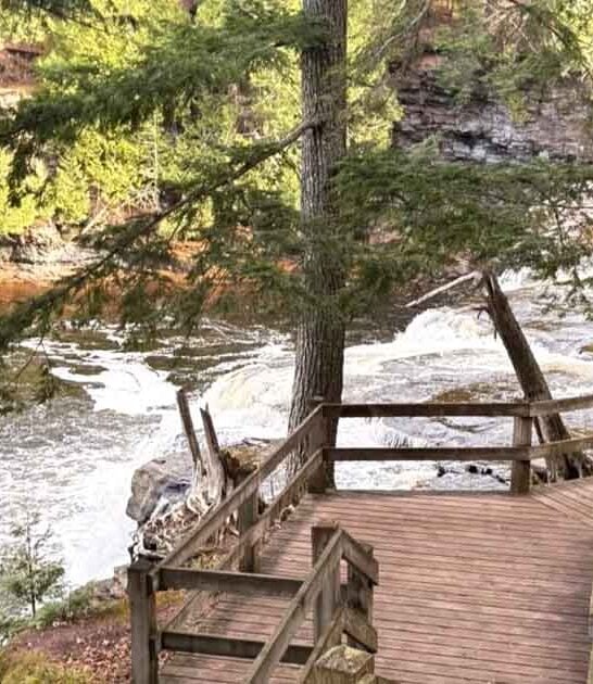 stunning waterfall hike michigan ftr