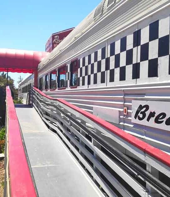 You Can Dine Inside A Real Train Car At This Rock And Roll-Themed California Restaurant