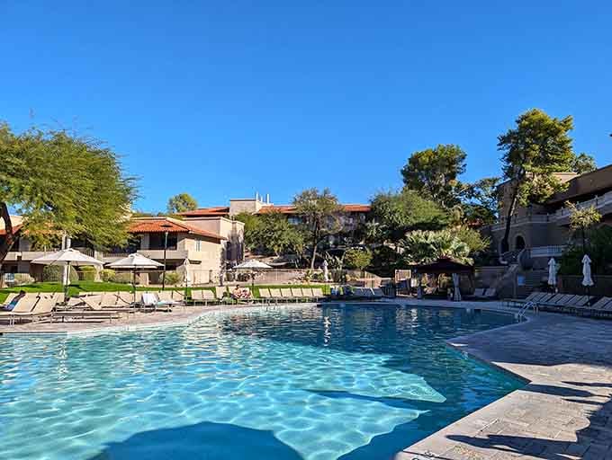 That clear water isn't just for show&mdash;it's basically a spa treatment disguised as poolside fun.