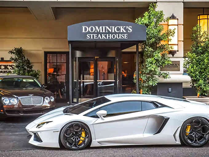 When luxury cars outnumber sedans in the valet area, you know the steaks inside are worth the splurge.