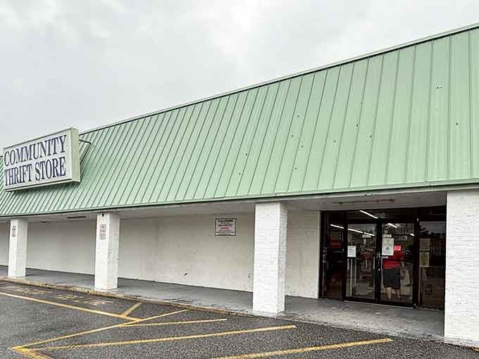 That unassuming warehouse exterior hides a treasure trove that'll make your bargain-hunting heart skip a beat.