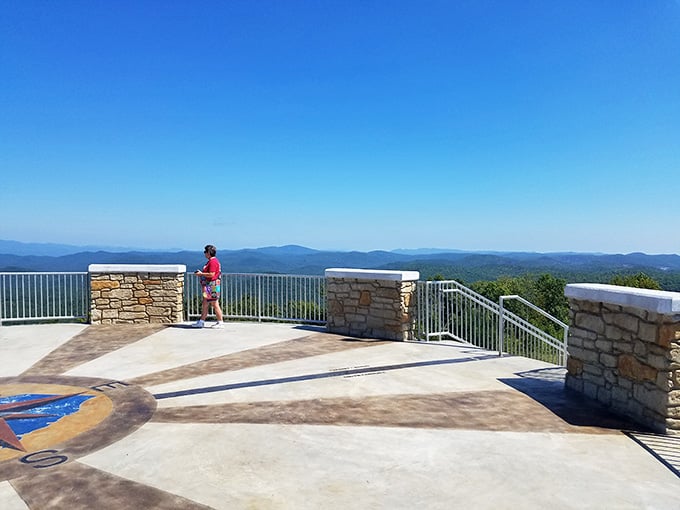 The observation deck where 26 steps earns you bragging rights across four states&mdash;easiest summit you'll ever conquer.