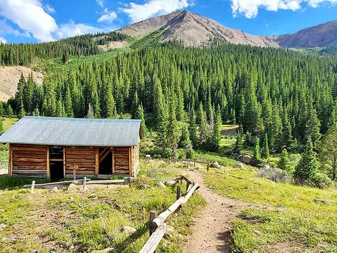 Time stands still at 10,900 feet, where weathered cabins whisper tales of gold fever and broken dreams.