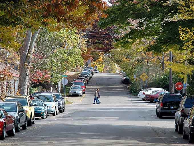 Tree-lined streets where the pace slows down and your shoulders finally drop from your ears.