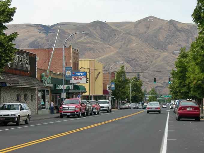 Those mountains framing Main Street aren't a postcard—they're your actual daily view in downtown Clarkston.