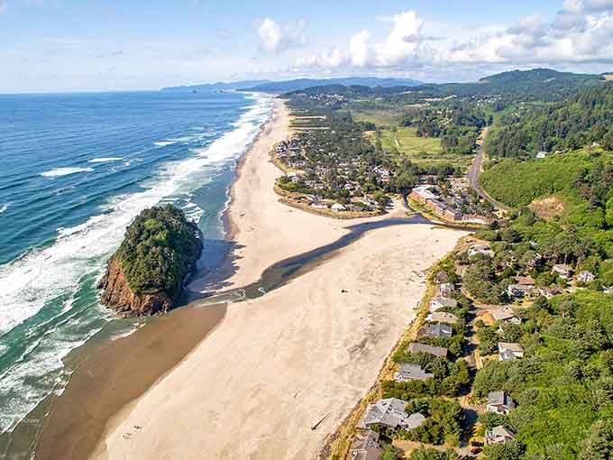 Neskowin stretches along the coast like nature's own masterpiece, proving that paradise doesn't need a marketing budget.