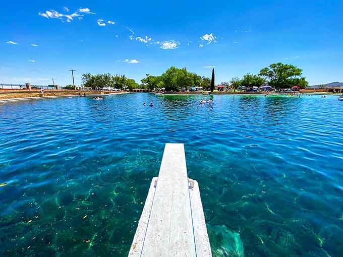 That water clarity isn't a filter trick, it's Mother Nature showing off her best work in the desert.