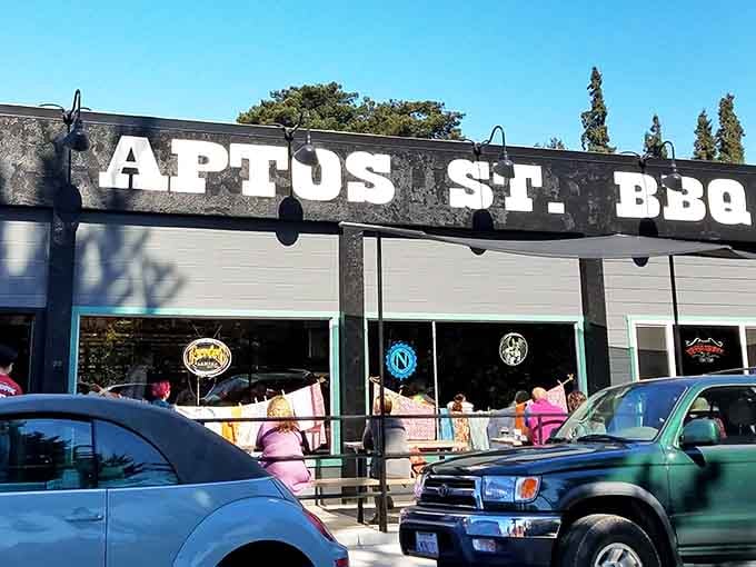 When the parking lot's this full and people are dining outside, you know you've found something special.