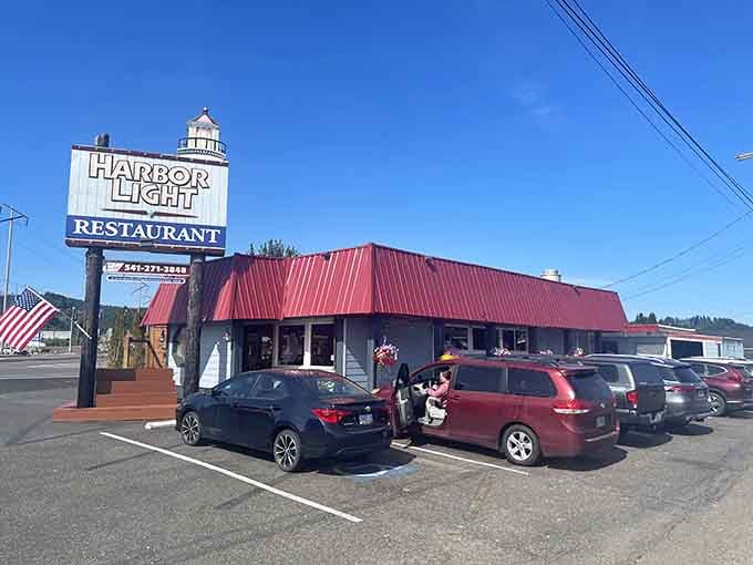 That lighthouse perched on top isn't just for show, it's guiding hungry travelers to seafood salvation below.