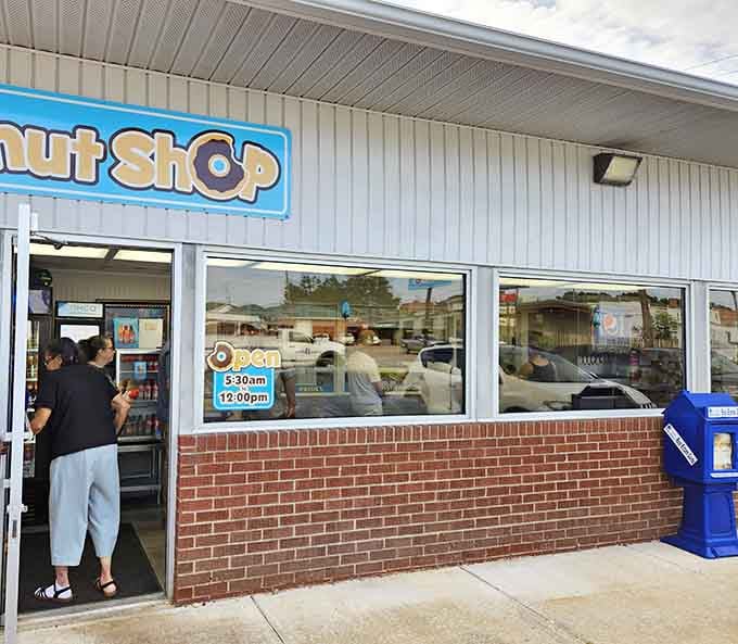 Early birds getting their worms, except the worms are fresh donuts and infinitely more delicious than actual worms.