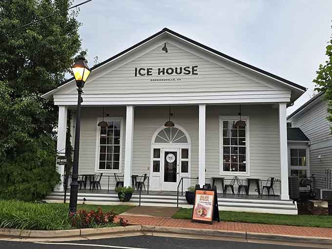 That classic white facade isn't just pretty&mdash;it's your beacon to fried chicken paradise in downtown Gordonsville.