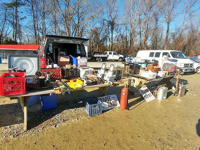 Outdoor vendors spreading their wares under open skies, proving the best shopping sometimes happens in fresh air.