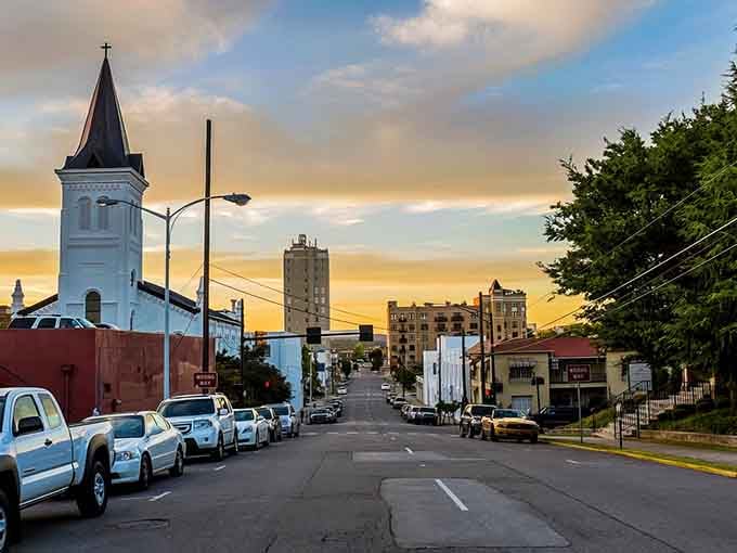 Modern Huntsville spreads beneath blue skies, where rocket scientists and regular folks share the same beautiful streets.