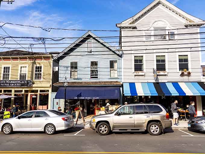 Main Street magic captured in clapboard and colorful awnings, where every building tells a better story than your GPS.