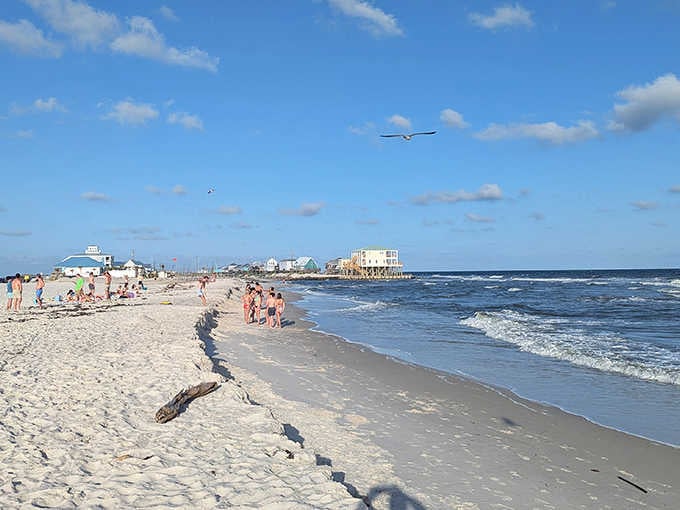 Where the sand meets sky and your worries dissolve faster than footprints in the tide.