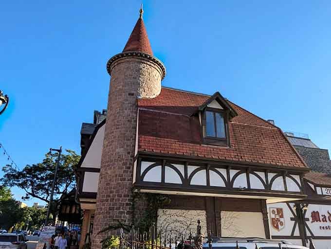 When a building looks like it was airlifted straight from Bavaria, you know the schnitzel is serious.