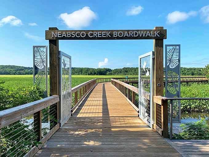 That welcoming gateway frames your adventure perfectly, inviting you into Virginia's best-kept wetland secret today.