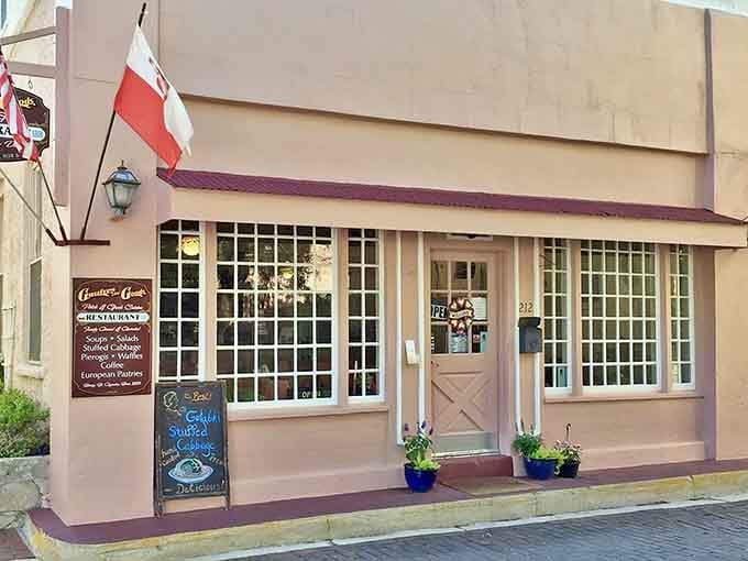 That Polish flag flying proudly tells you everything you need to know before you even walk in the door.