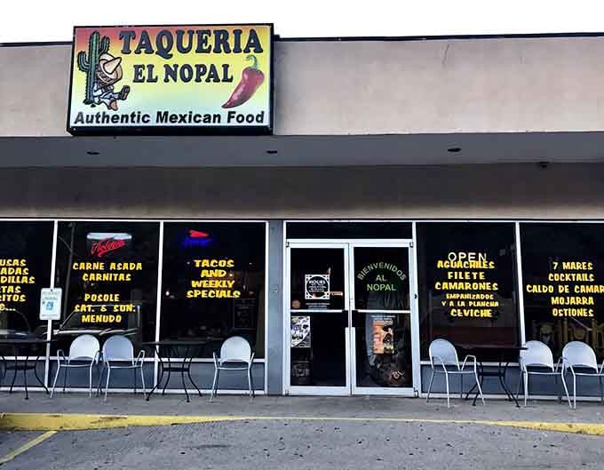 The unassuming exterior of Taqueria El Nopal hides some of the best authentic Mexican food you'll find in Colorado.