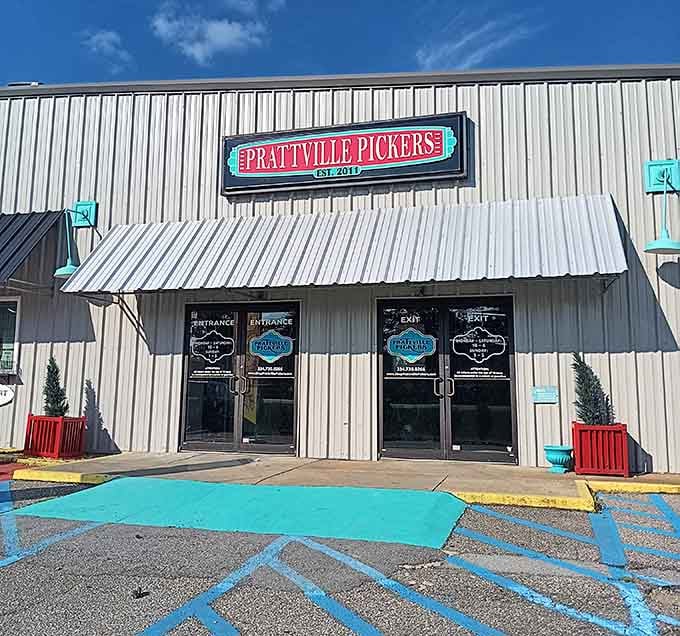 That metal awning isn't just decoration; it's your beacon to treasure-hunting paradise in Prattville, Alabama.