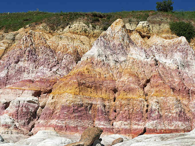 When geology decides to show off, you get rock formations that look like a painter's fever dream come true.