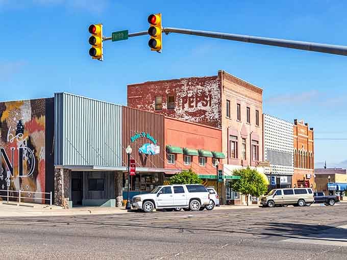 Historic storefronts wear their age like badges of honor, proving character beats Instagram filters every single time.